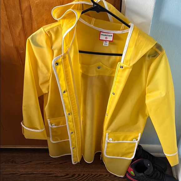 Hunter | Jackets & Coats | Hunter Bright Yellow Rain Jacket With White ...